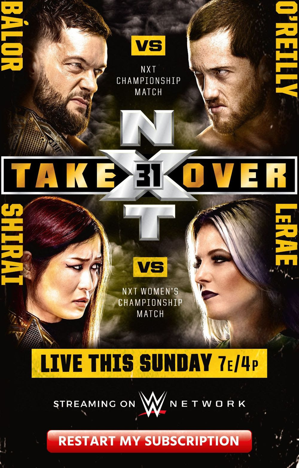 WWE: Rivelato il poster ufficiale di NXT TakeOver: 31 *FOTO* - Spazio ...